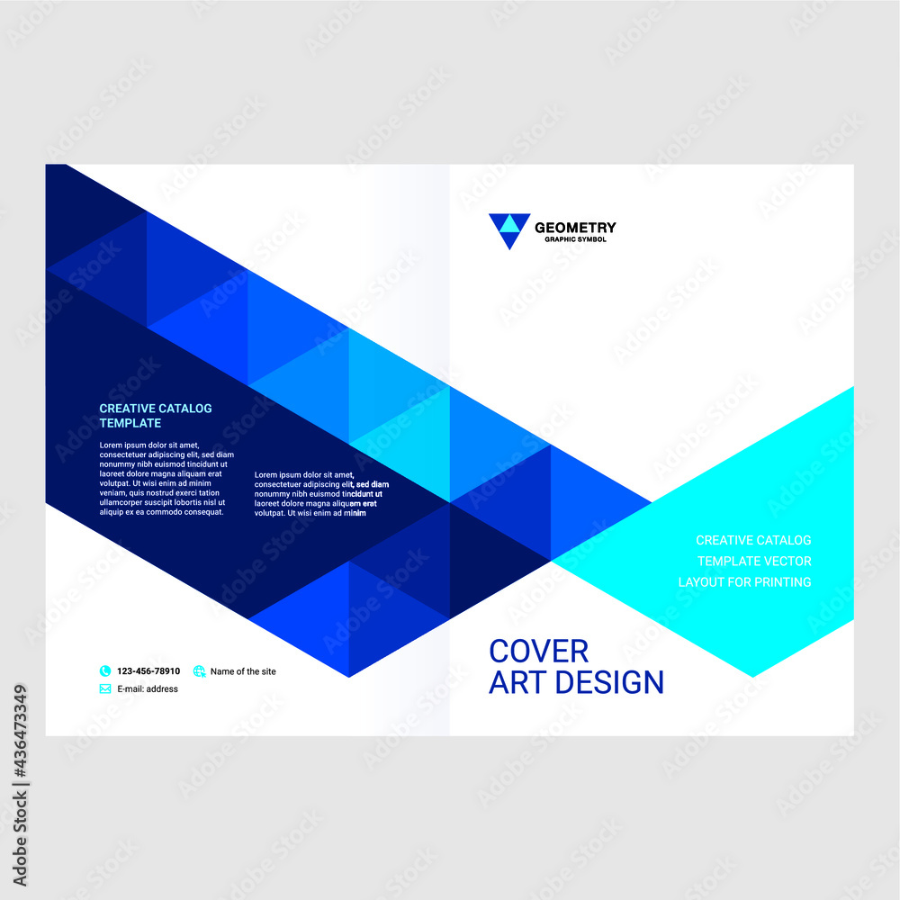 Cover design for product presentation, creative layout of booklet cover ...