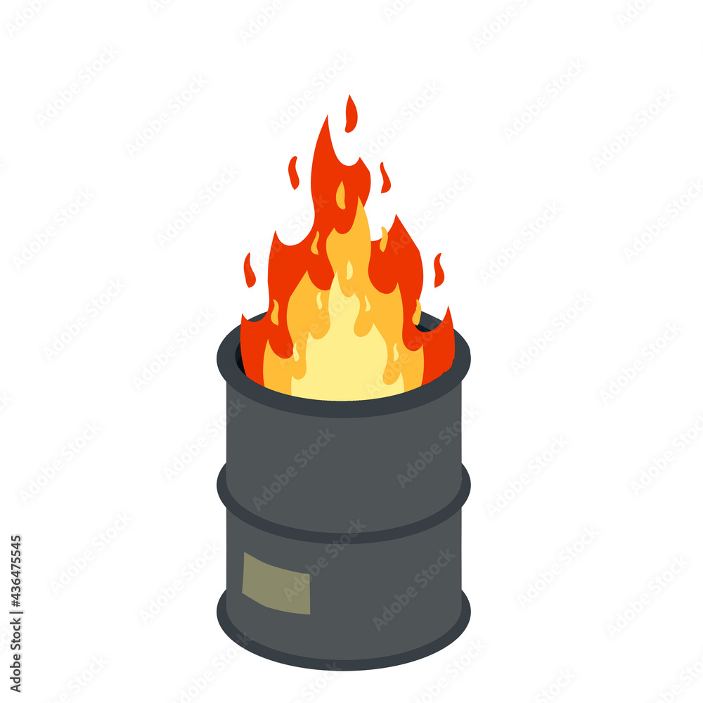 Burning barrel. Trash can and fire. The problem of urban Homelessness ...
