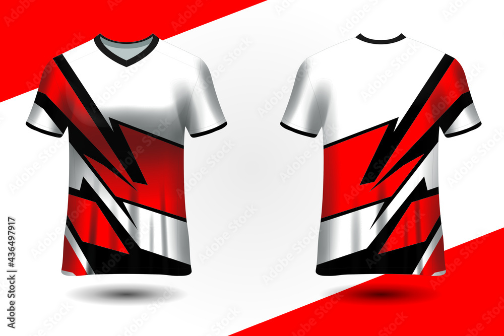 Vector jersey sports design template for sports clubs. uniform front ...