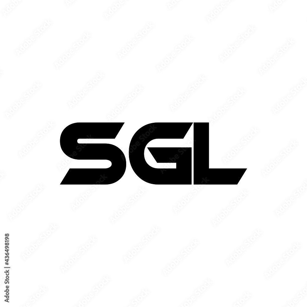 SGL letter logo design with white background in illustrator, vector ...
