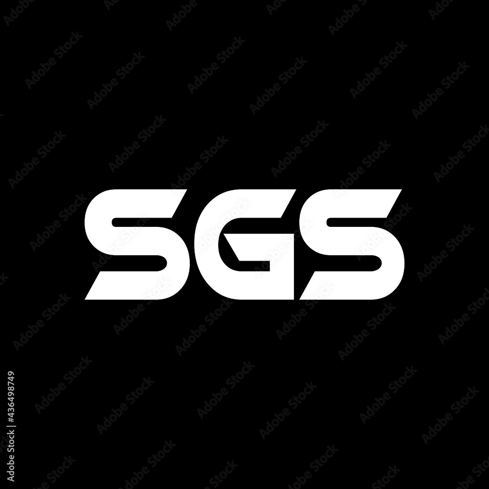 SGS letter logo design with black background in illustrator, vector ...