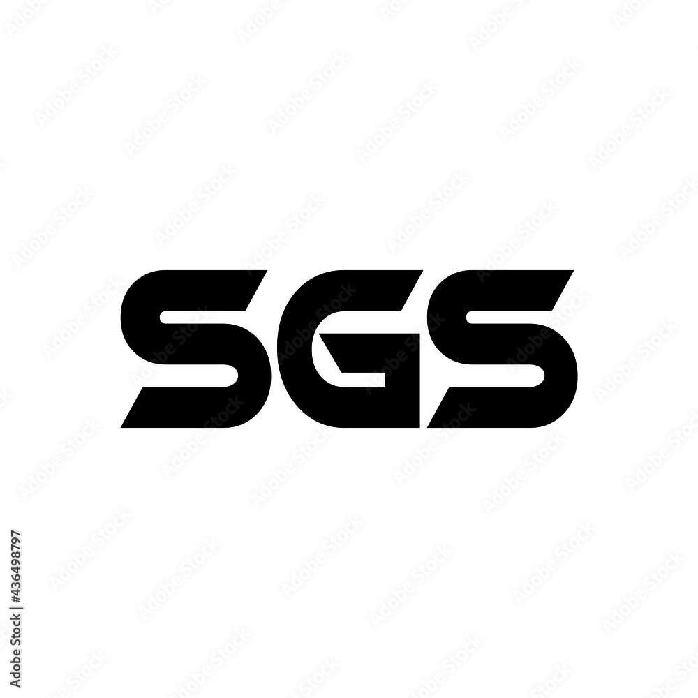 SGS letter logo design with white background in illustrator, vector ...