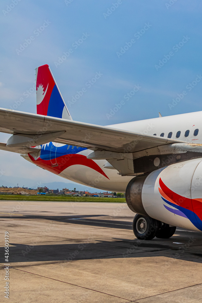 Airplane from Nepal Airlines, Tribhuvan International Airport ...