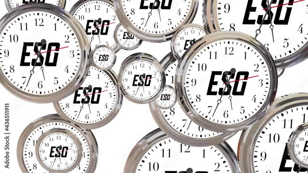 ESG Environmental Social Corporate Governance Sustainability Clocks ...