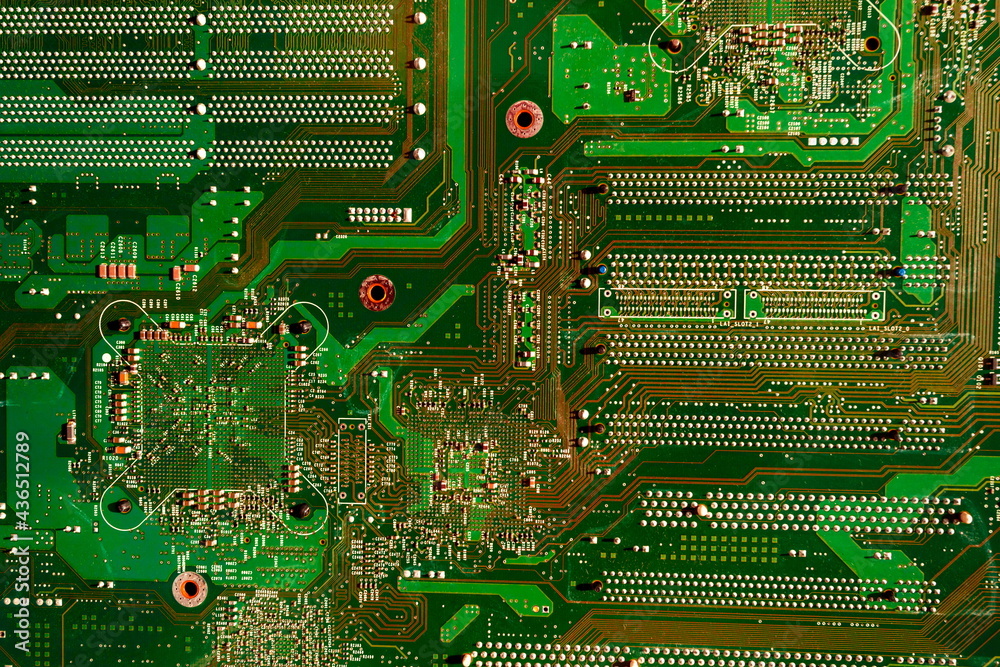 Electronic green computer chip texture Stock Photo | Adobe Stock