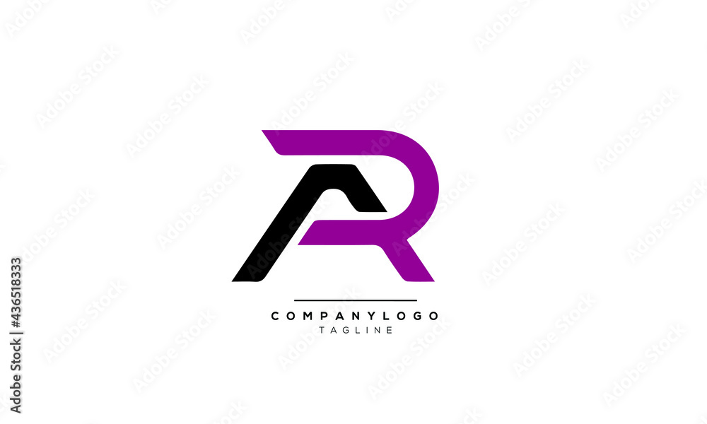 Alphabet letters Initials Monogram logo AR, AR INITIAL, AR letter Stock ...