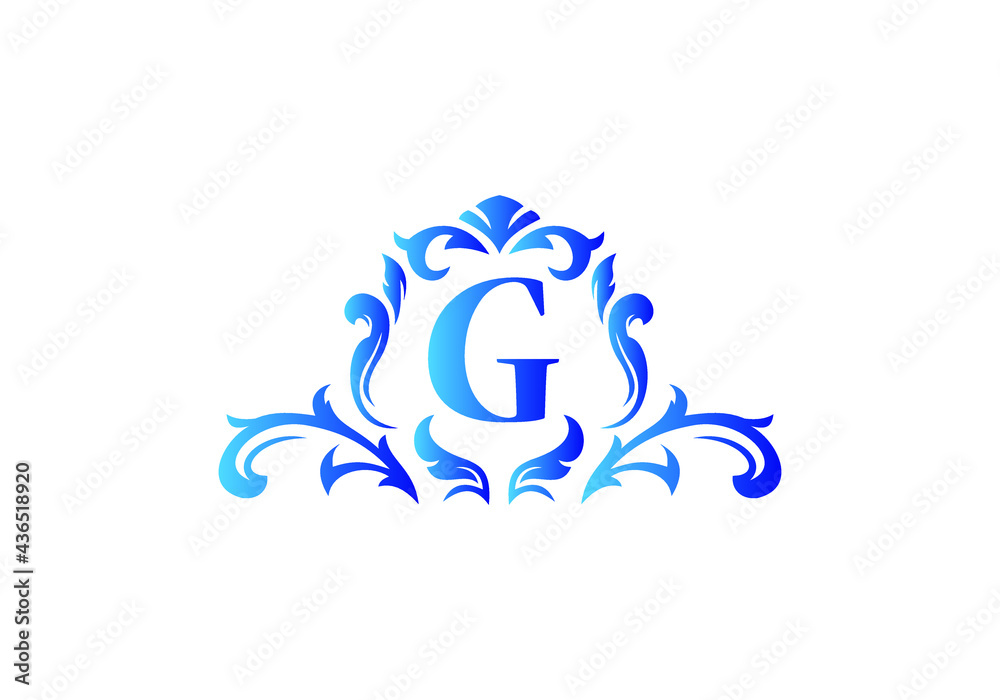 Monogram letters G. Floral alphabet . Monogram initials perfectly for ...