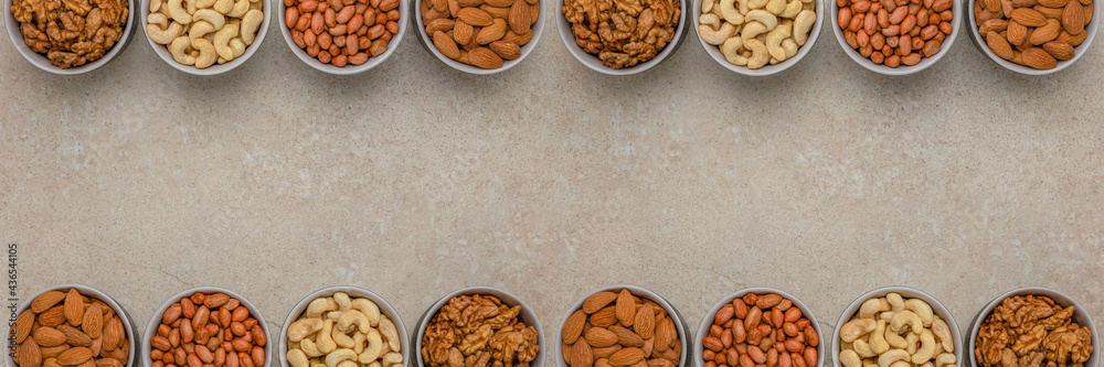 Nut background. Banner for large format printing, advertising and ...