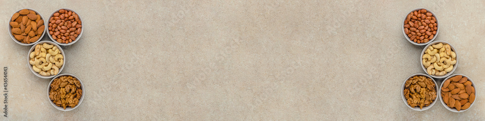 Nut background. Banner for large format printing, advertising and ...