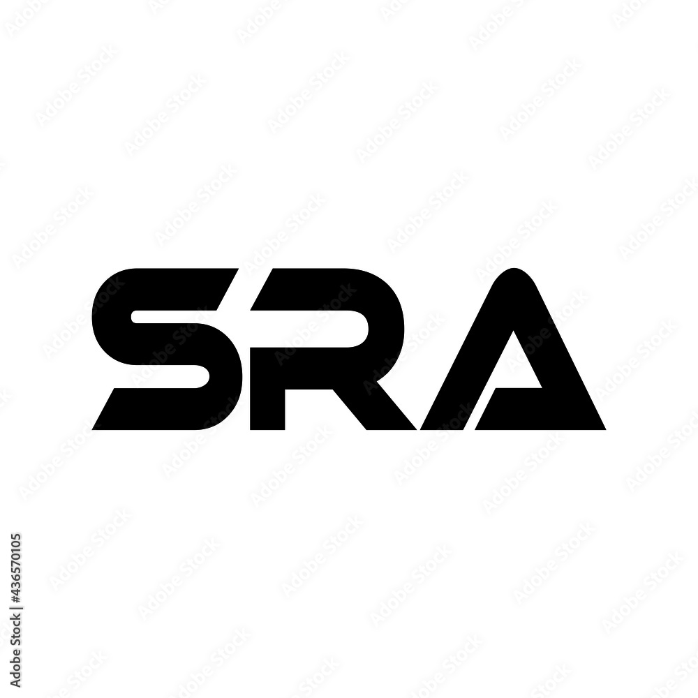 SRA letter logo design with white background in illustrator, vector ...