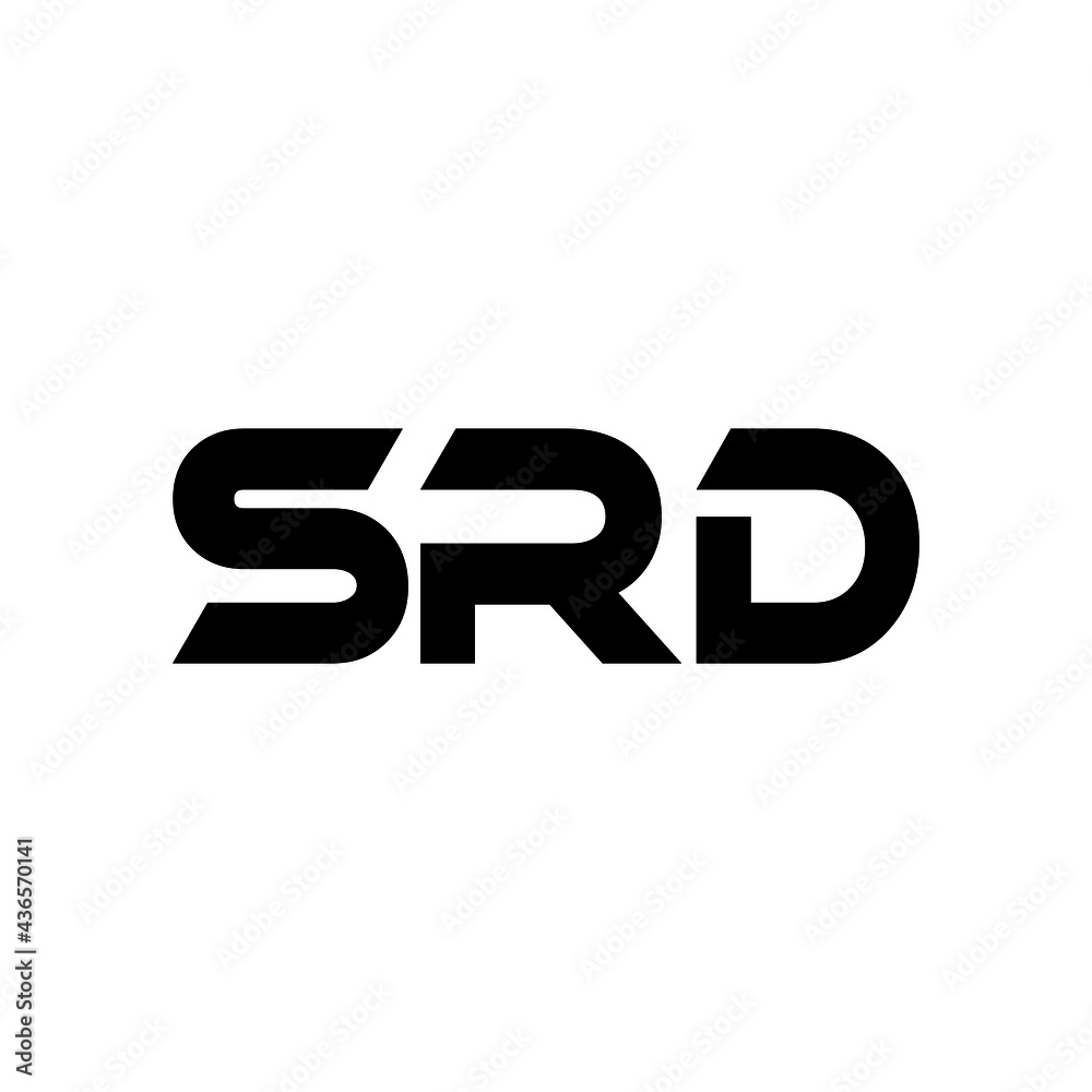 SRD letter logo design with white background in illustrator, vector ...