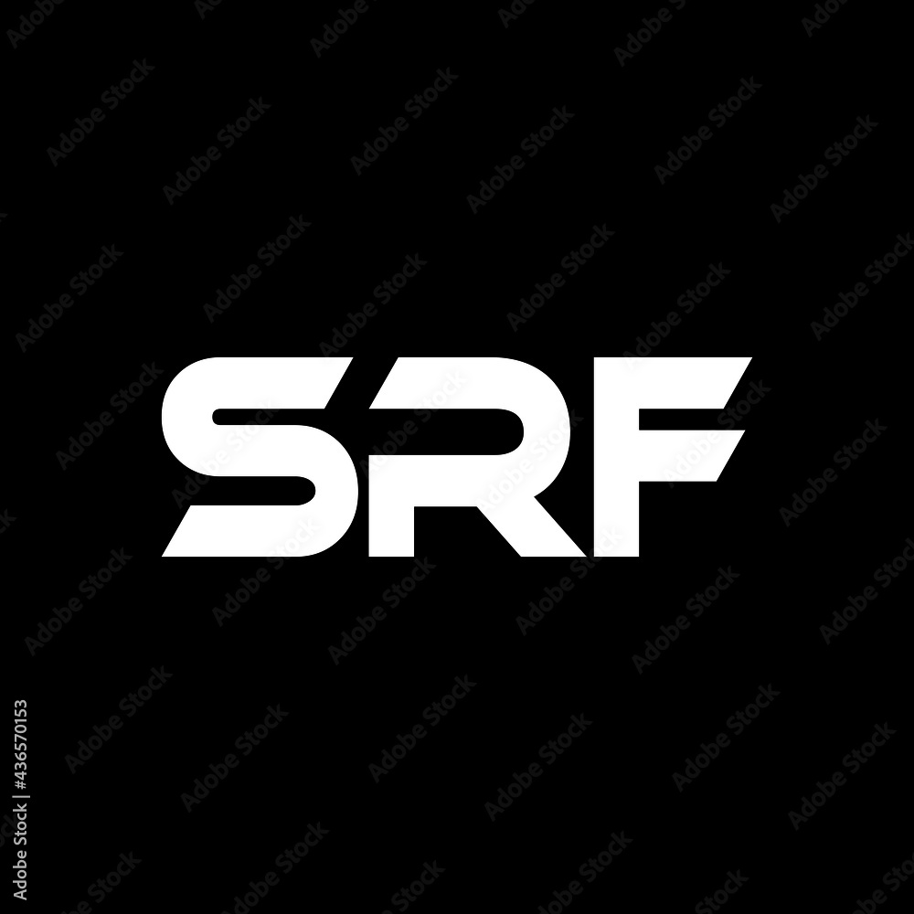 SRF letter logo design with black background in illustrator, vector ...