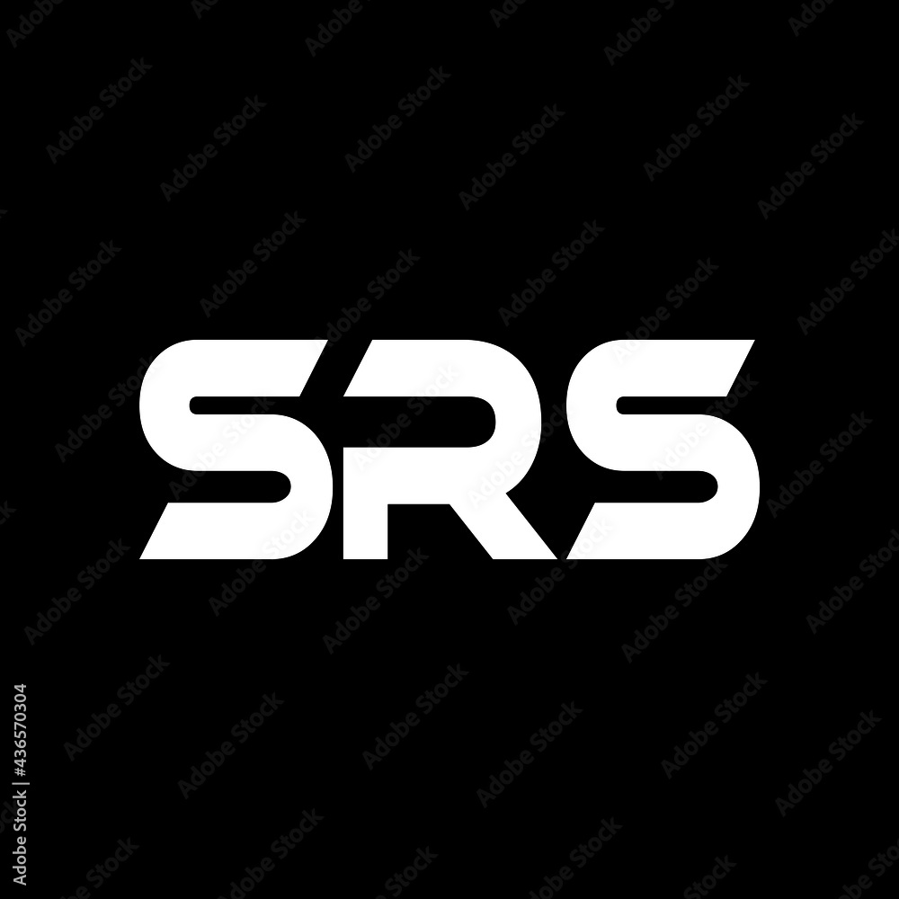 SRS letter logo design with black background in illustrator, vector ...
