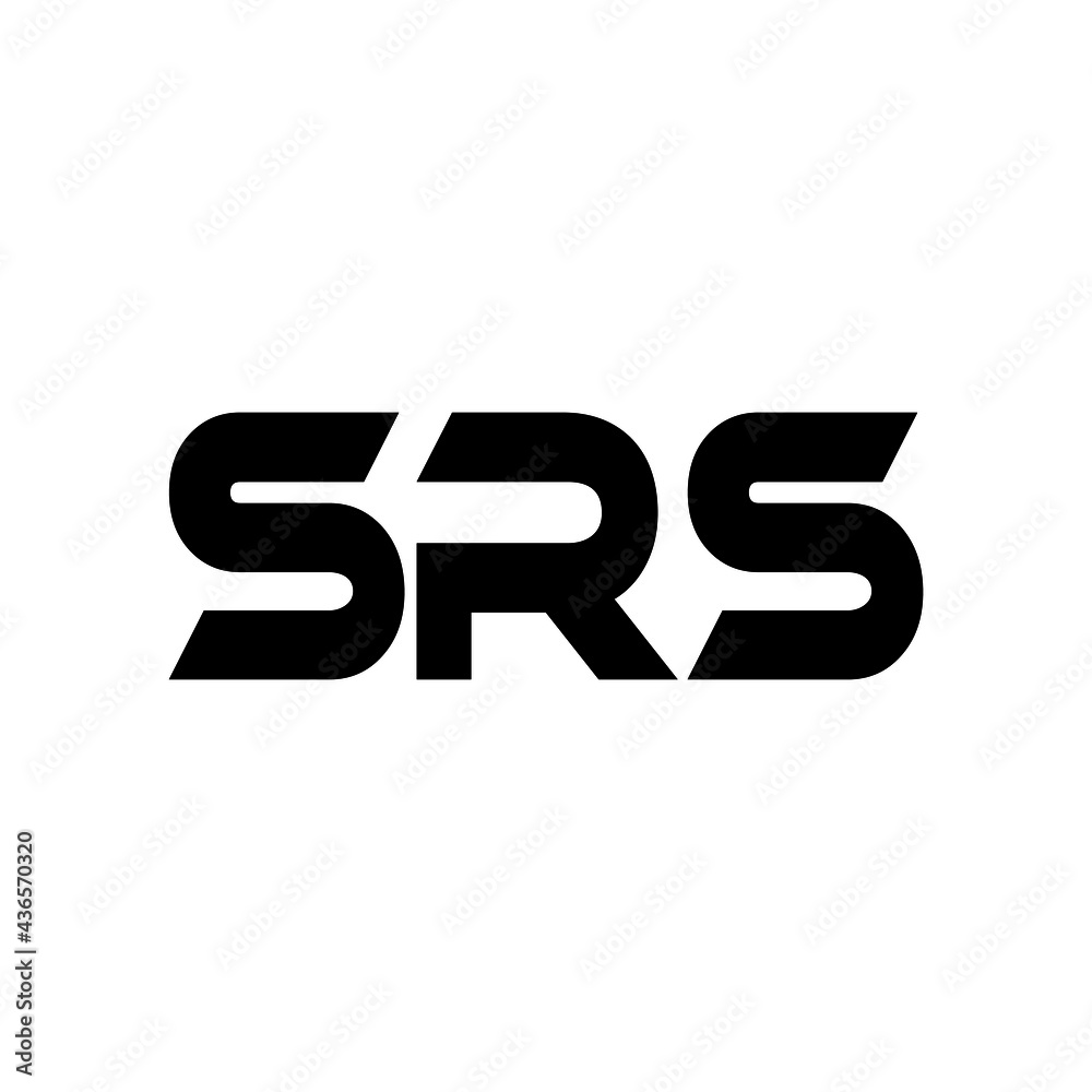 SRS letter logo design with white background in illustrator, vector ...