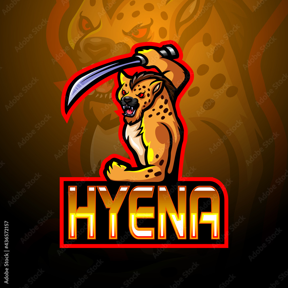 Hyena esport logo mascot design Stock Vector | Adobe Stock