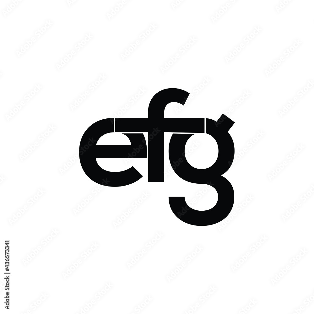 efg abstract letter logo design Stock Vector | Adobe Stock