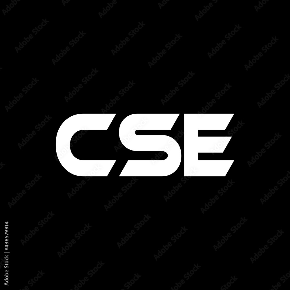 CSE letter logo design with black background in illustrator, vector ...