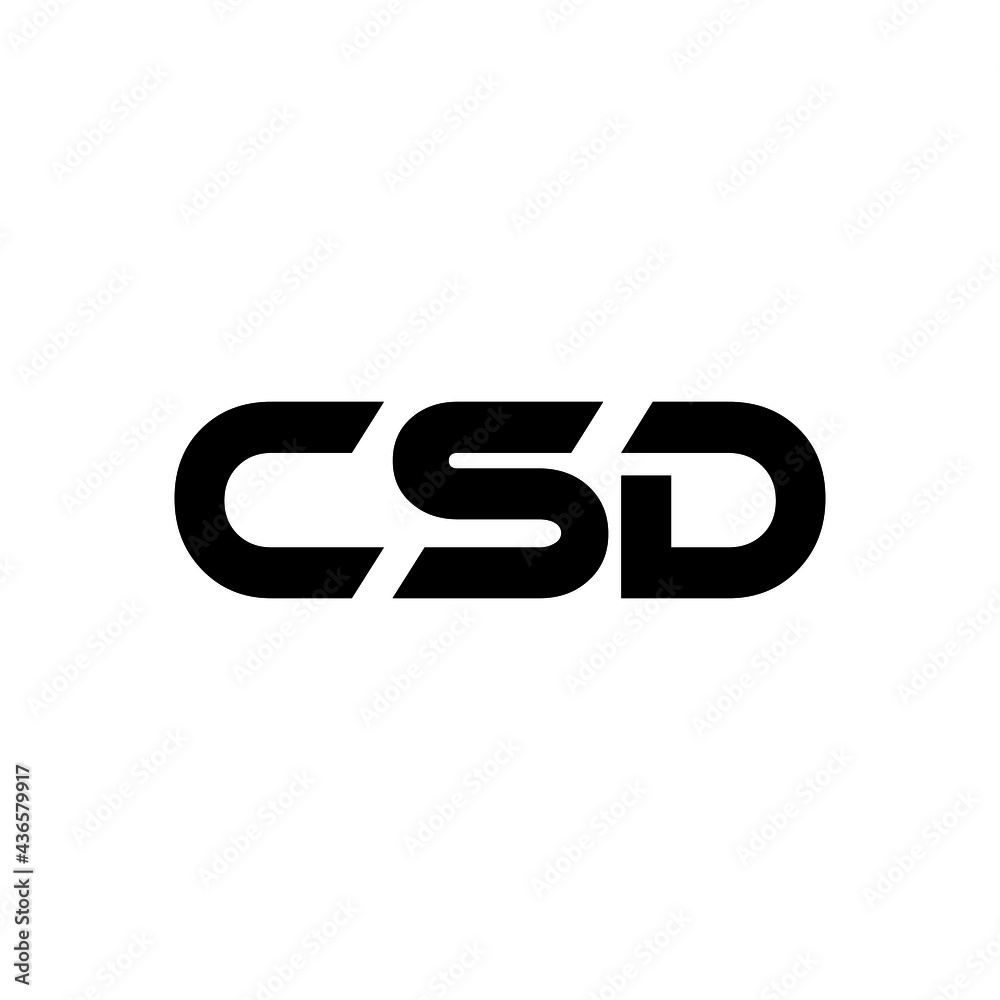 CSD letter logo design with white background in illustrator, vector ...