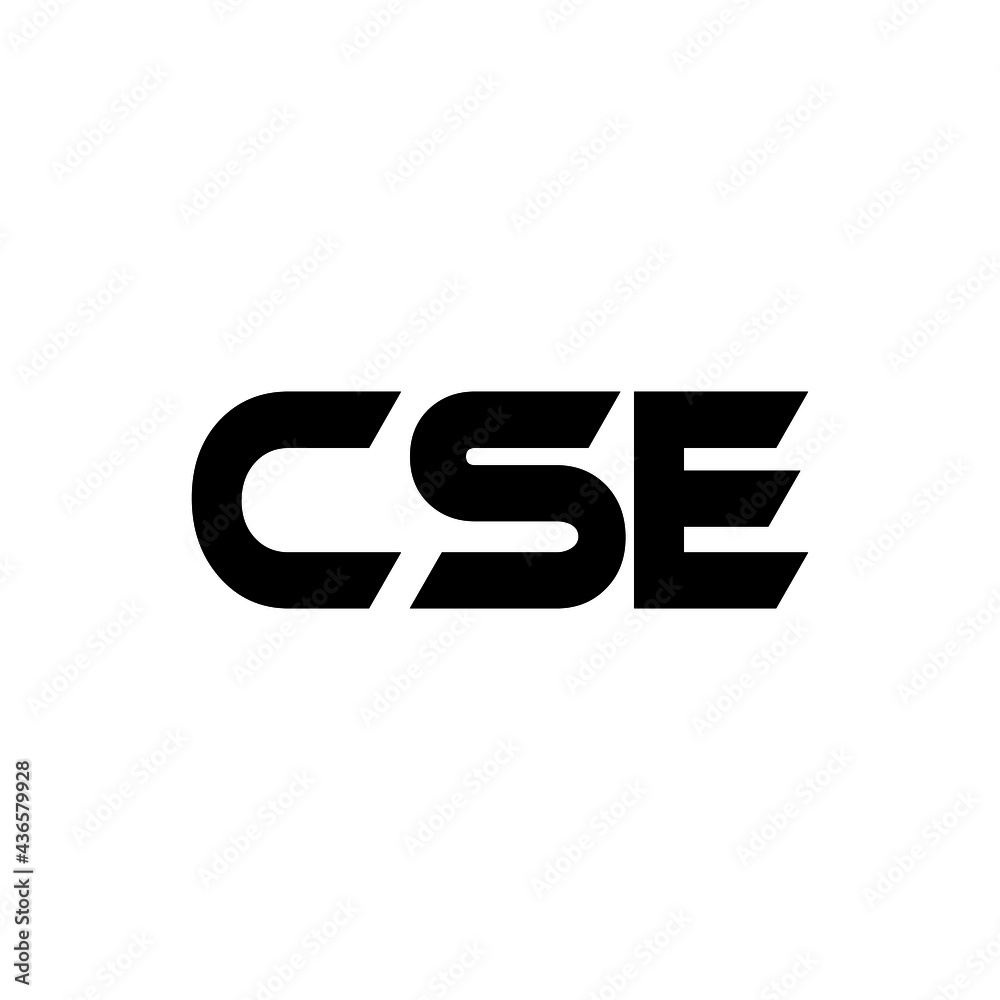 Vecteur Stock CSE letter logo design with white background in ...
