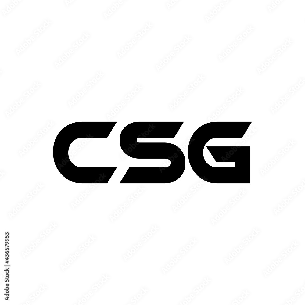 CSG letter logo design with white background in illustrator, vector ...