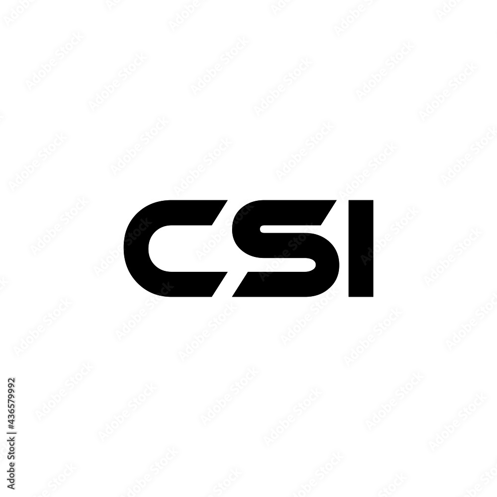 CSI letter logo design with white background in illustrator, vector ...