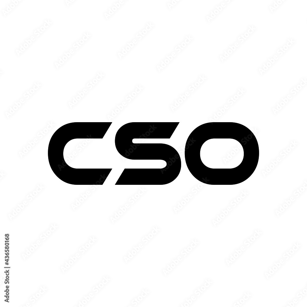 CSO letter logo design with white background in illustrator, vector ...