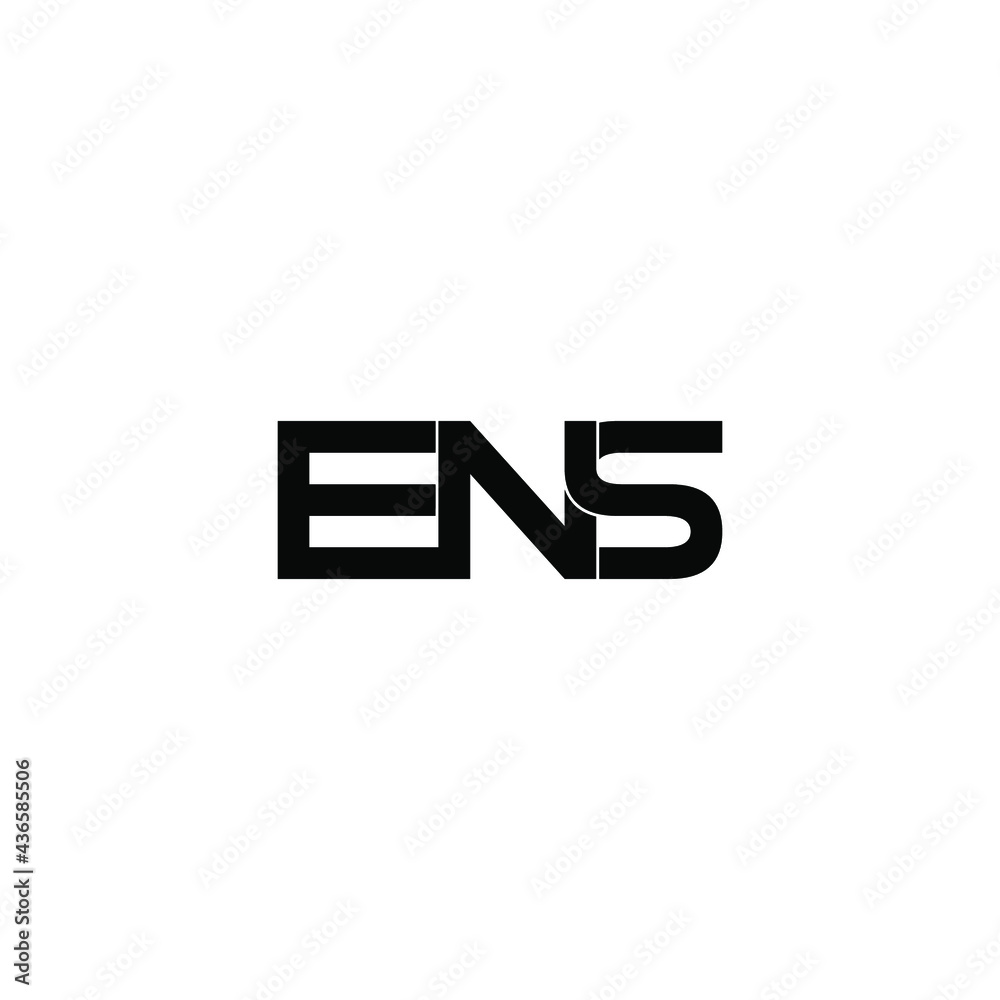 ens letter original monogram logo design Stock Vector | Adobe Stock