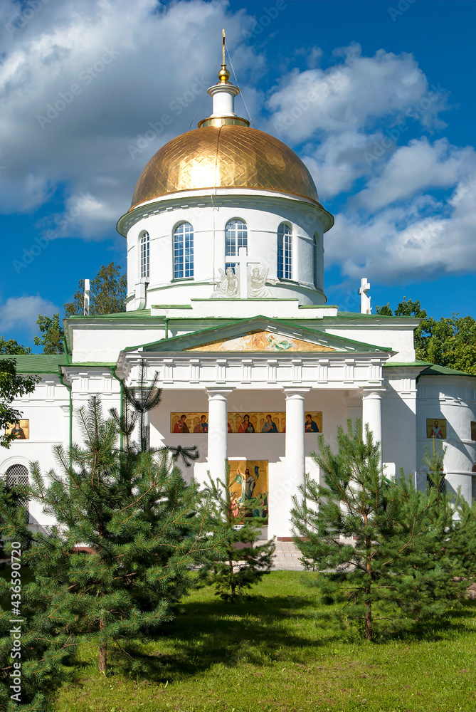 The city of Pechora. Russia. Cathedral of St. Michael the Archangel in ...