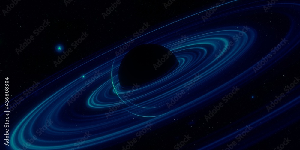 Cold nebula. Dark night sky. Dark interstellar space. 2d illustration ...