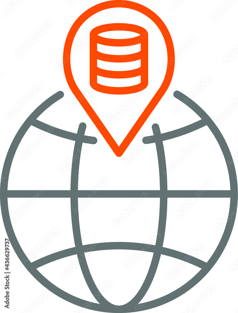 geospatial data analytics. maps and location icon Stock Vector | Adobe ...