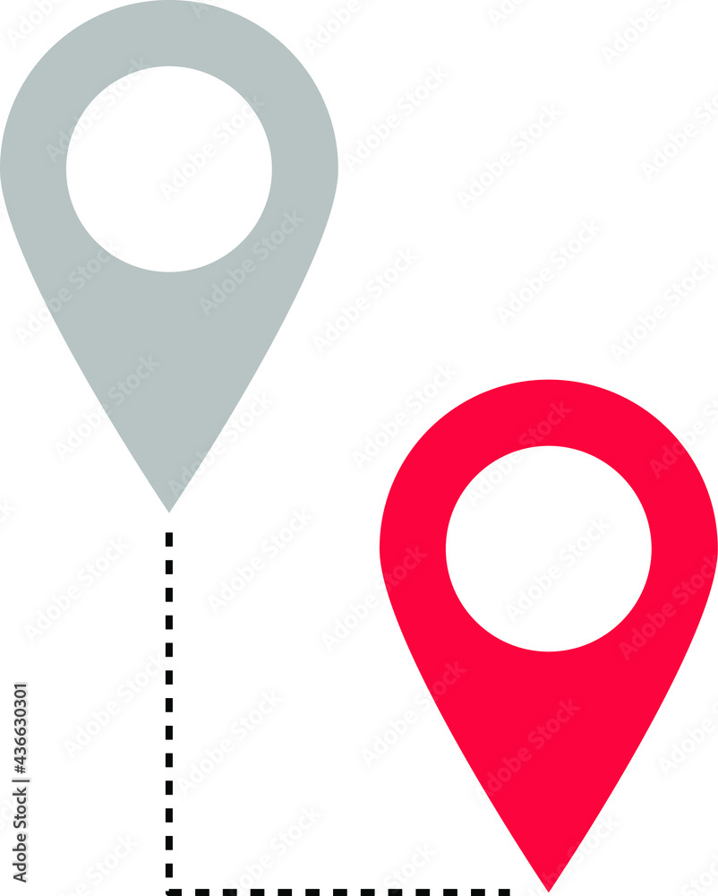 Pin icon template color editable. Gps pointer mark. Location map symbol vector sign isolated on ...
