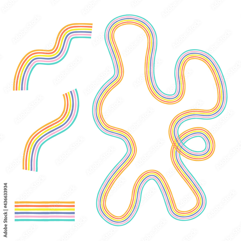 Curved Line Design Clipart