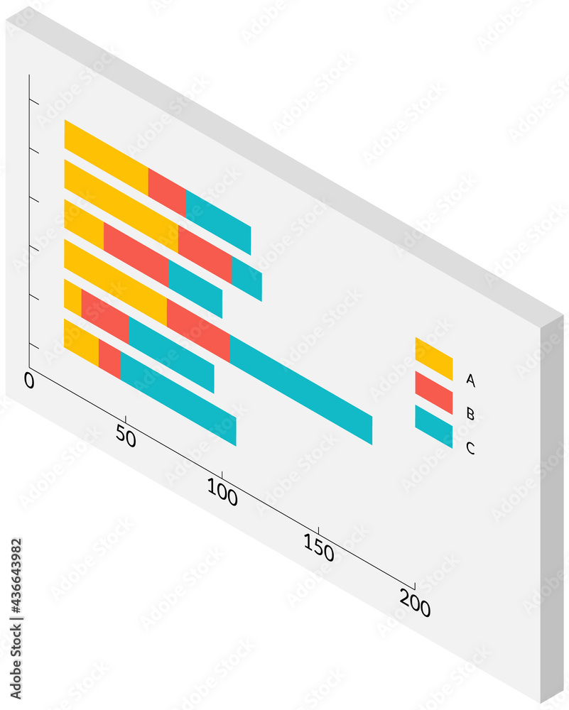 Isometric infographics. Financial strategy, visual presentation concept ...