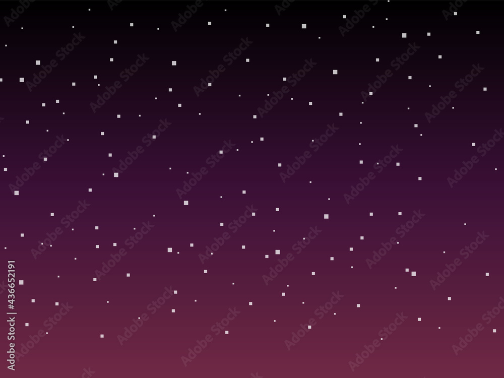 Starry space background. Pixel art 8 bit game. Pixel stars. Stock ...