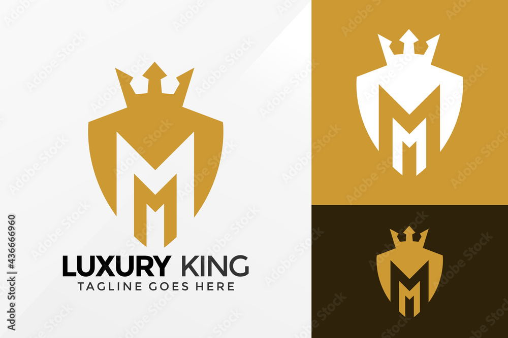 Letter M Luxury King Logo Design, Brand Identity Logos Designs Vector ...