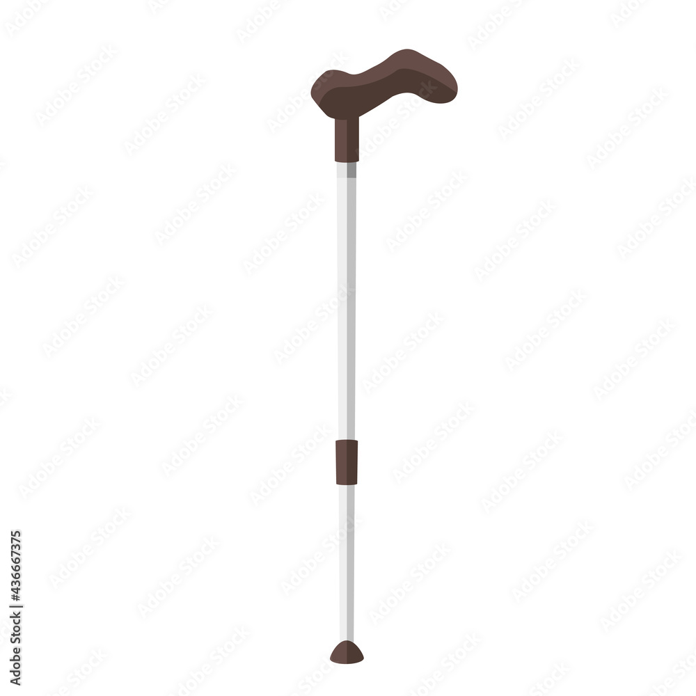 Cartoon vector illustration isolated object crutch cane walking stick ...
