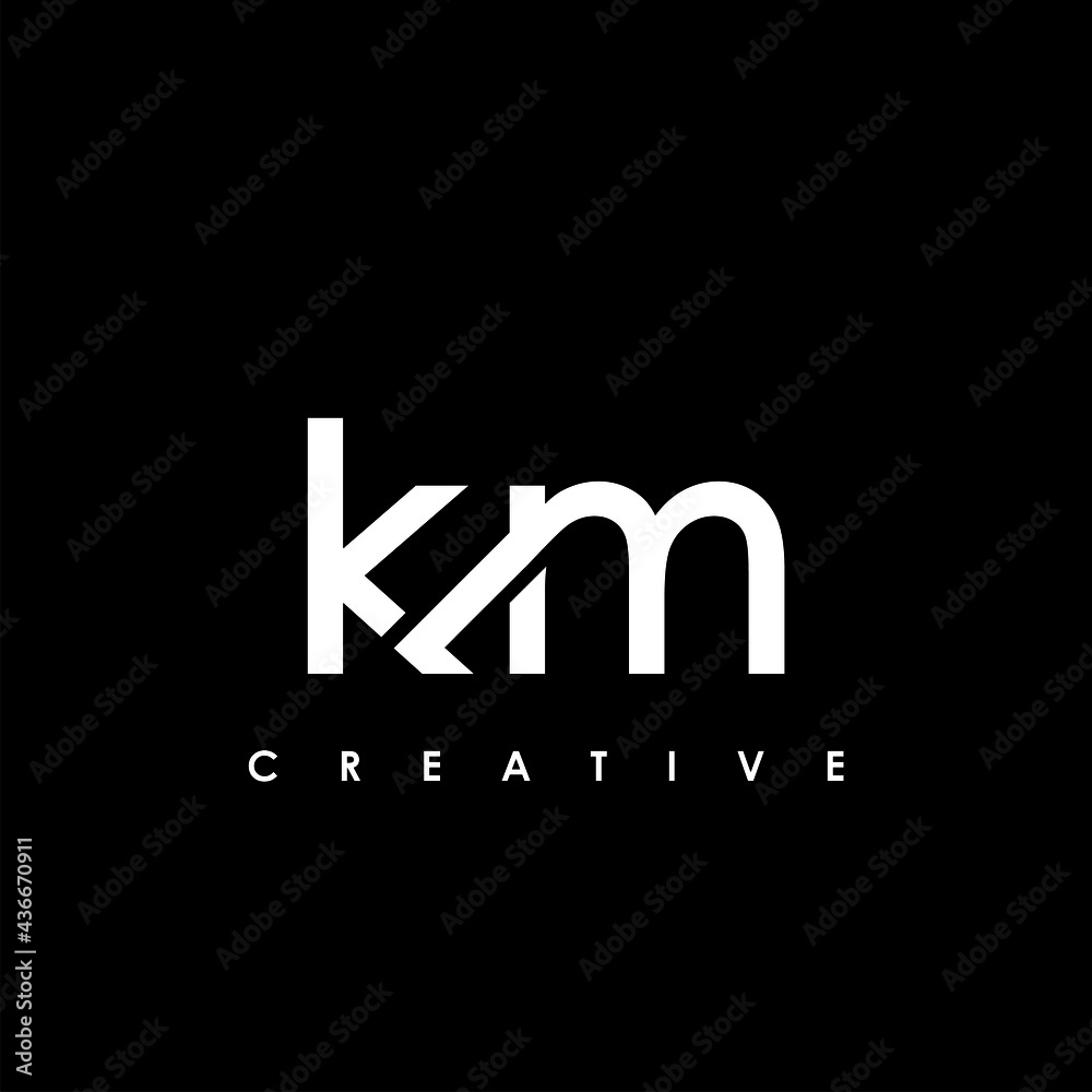 KM Letter Initial Logo Design Template Vector Illustration Stock Vector ...