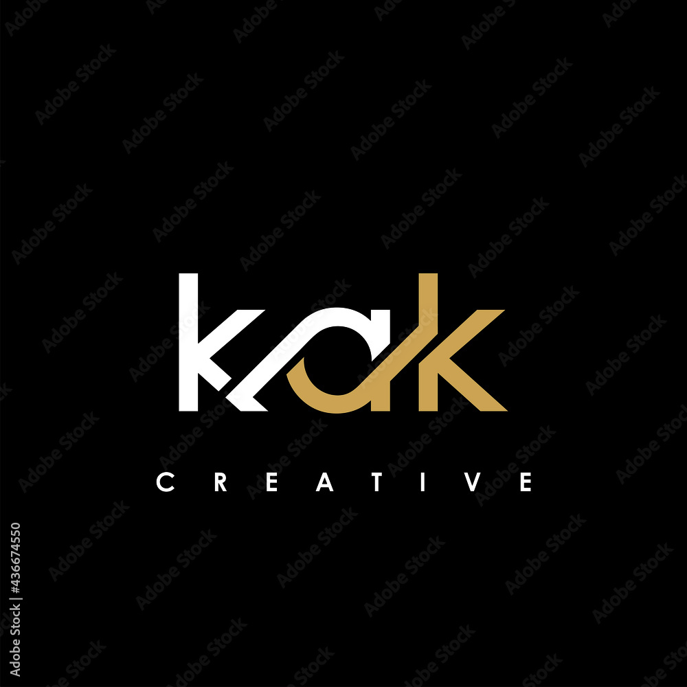KAK Letter Initial Logo Design Template Vector Illustration Stock ...