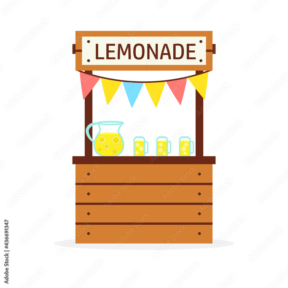 Lemonade stand icon. Clipart image isolated on white background Stock ...
