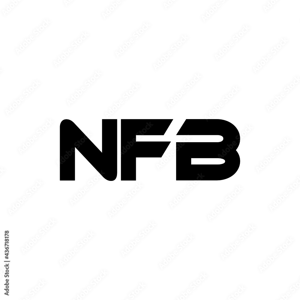 NFB letter logo design with white background in illustrator, vector ...