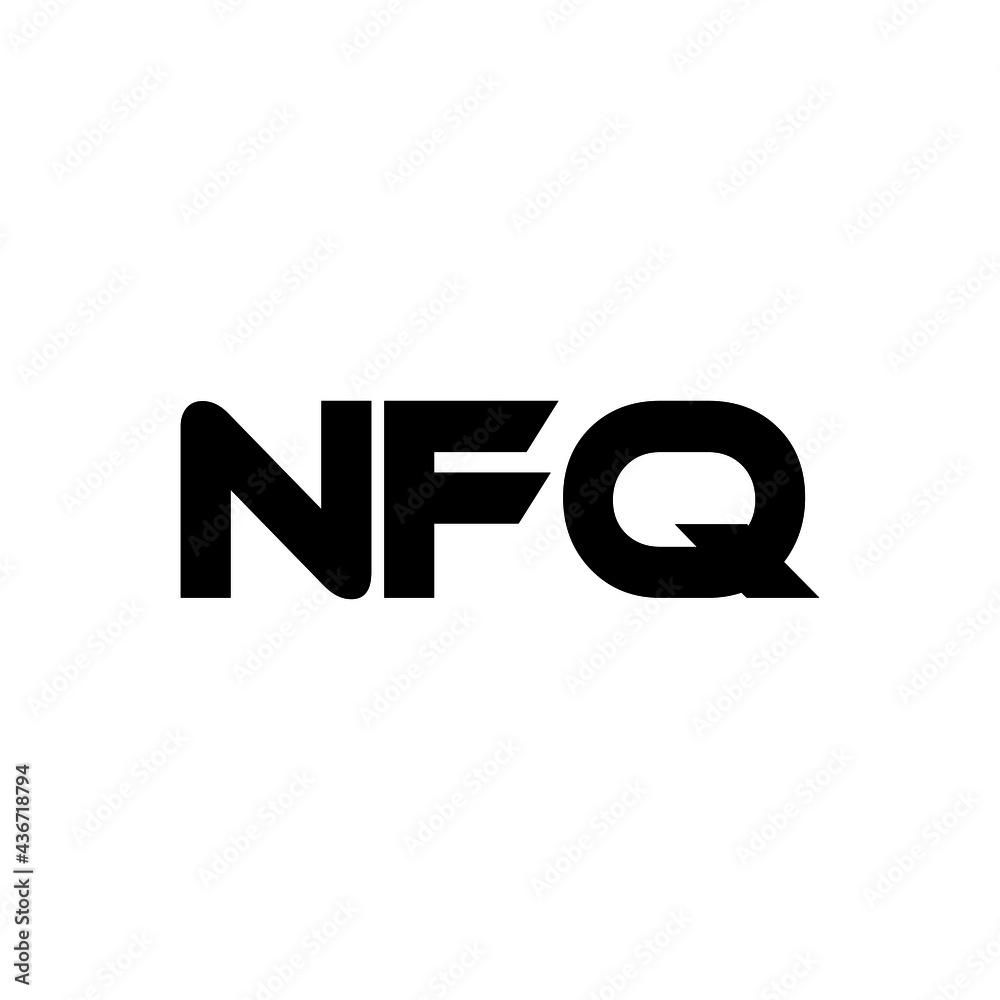 NFQ letter logo design with white background in illustrator, vector ...