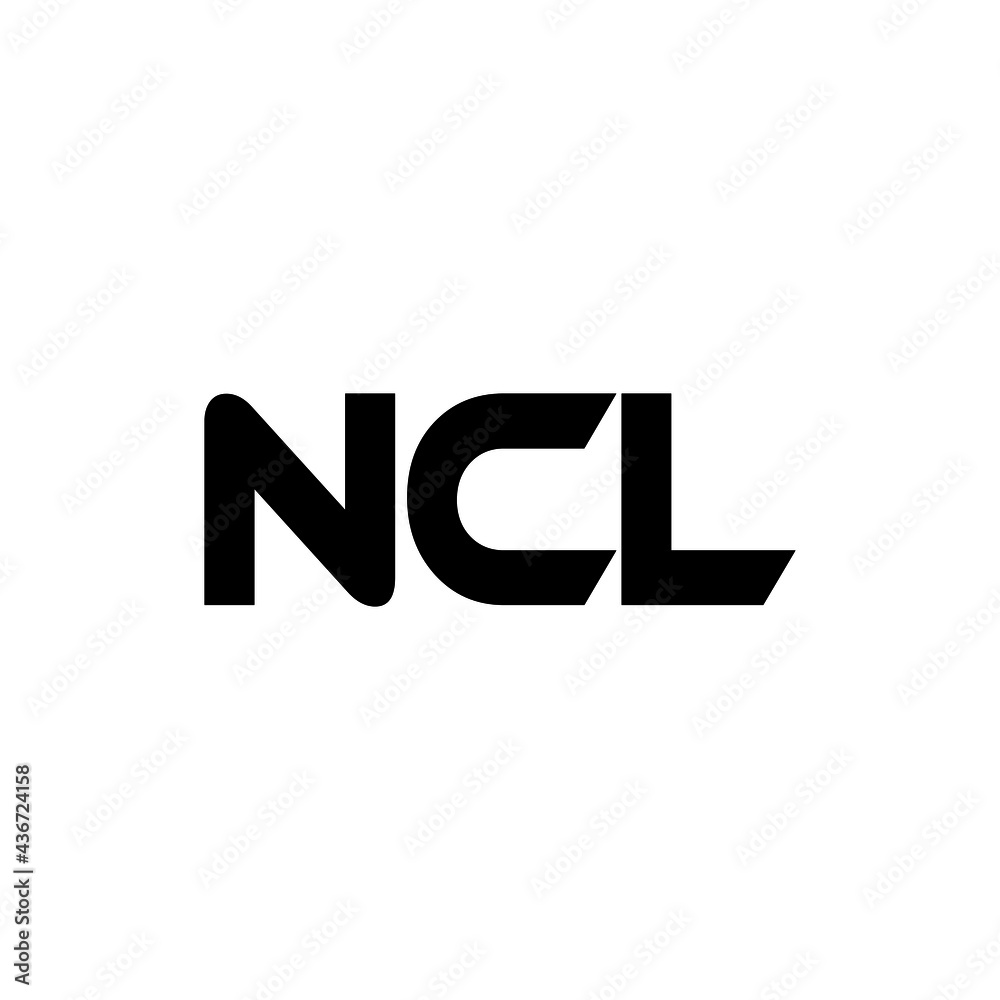 NCL letter logo design with white background in illustrator, vector ...