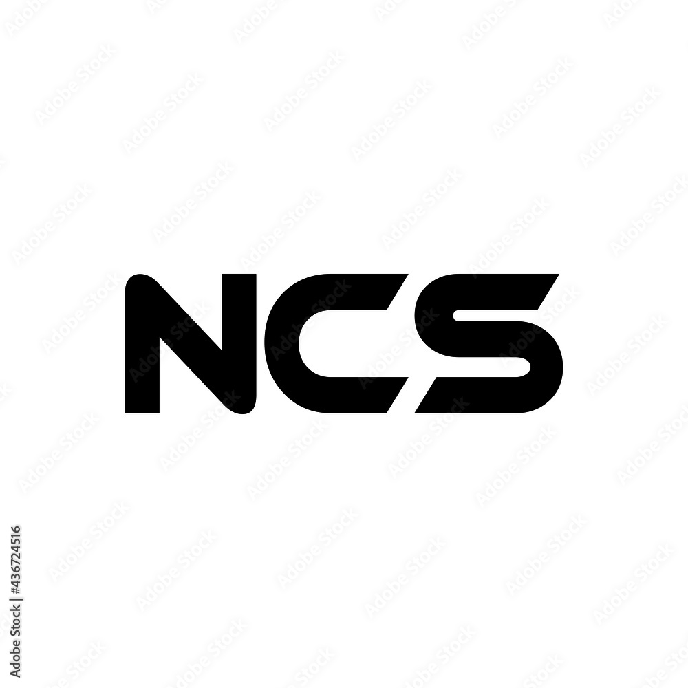 Vecteur Stock NCS letter logo design with white background in ...
