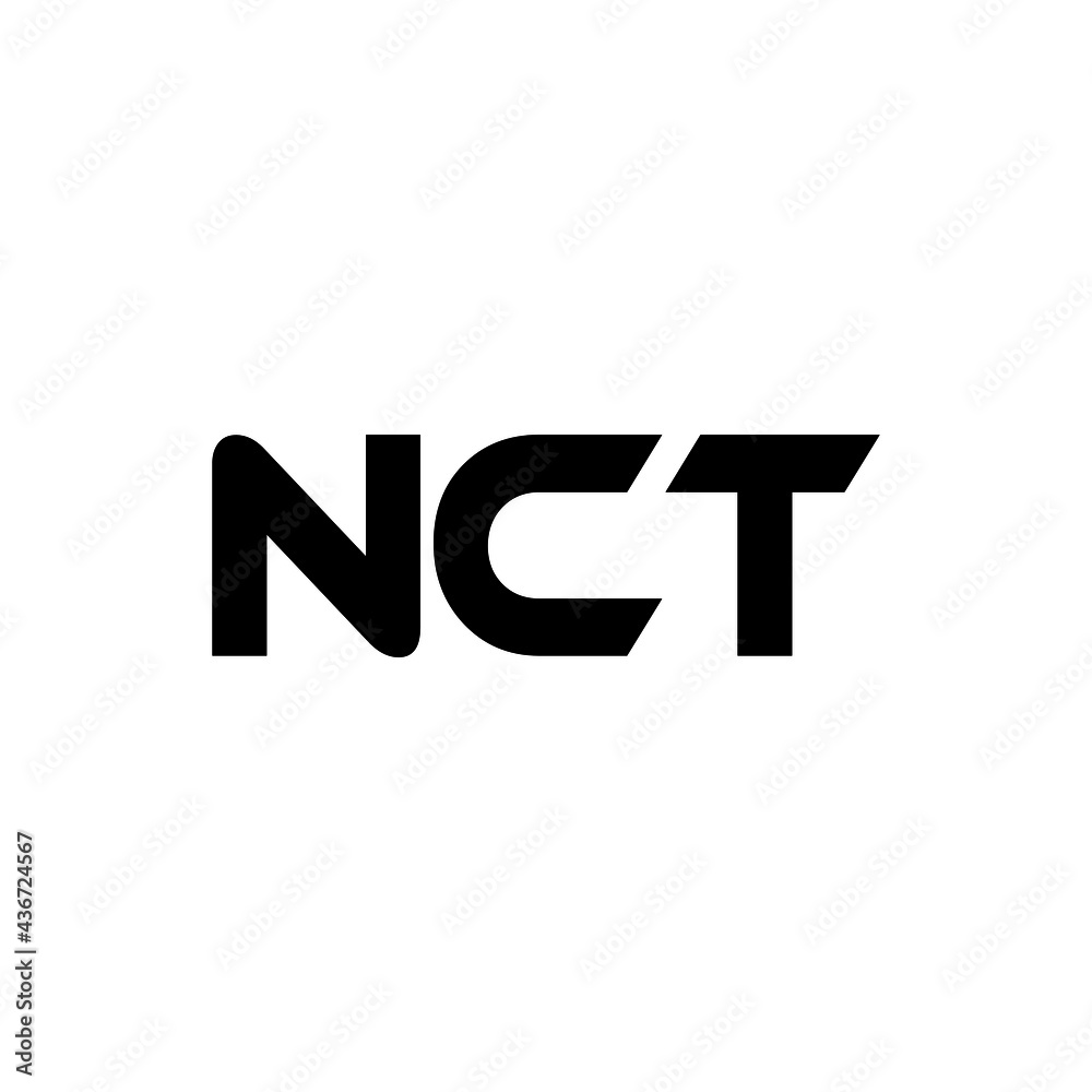 NCT letter logo design with white background in illustrator, vector ...