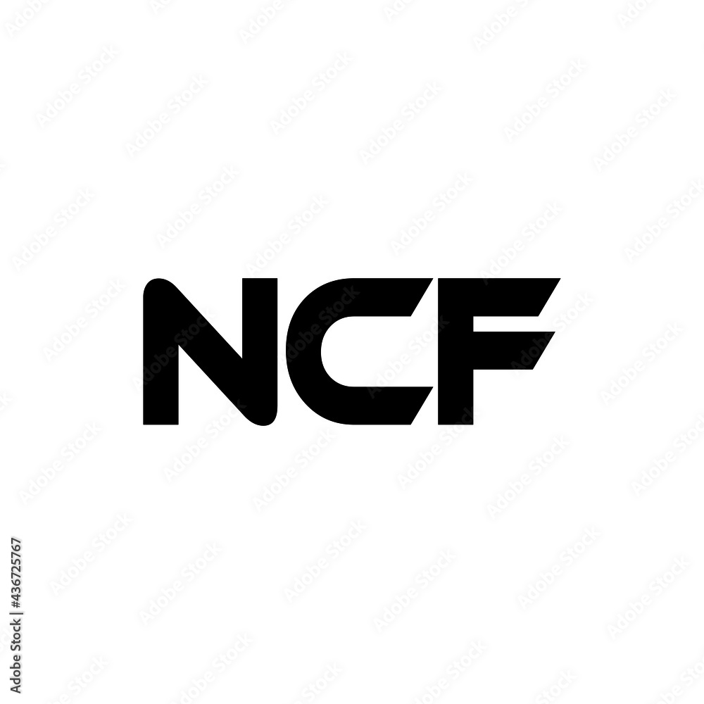 NCF letter logo design with white background in illustrator, vector ...