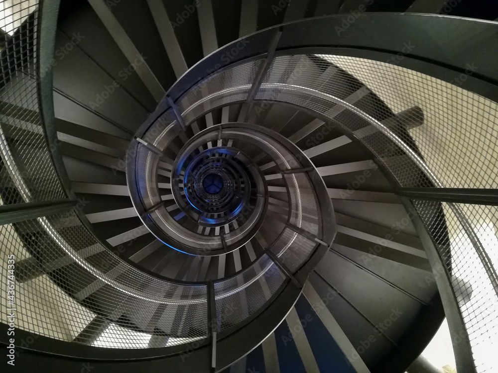 Spiral staircase bottom view Stock Photo | Adobe Stock