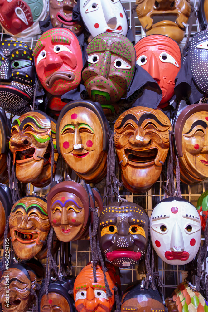 Korean mask .Tal and Talchum, " Hahoe masks " ,Korean Traditional Masks ...