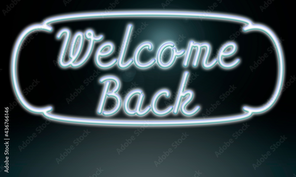 Welcome Back neon sign for business reopening post-covid Stock Photo ...