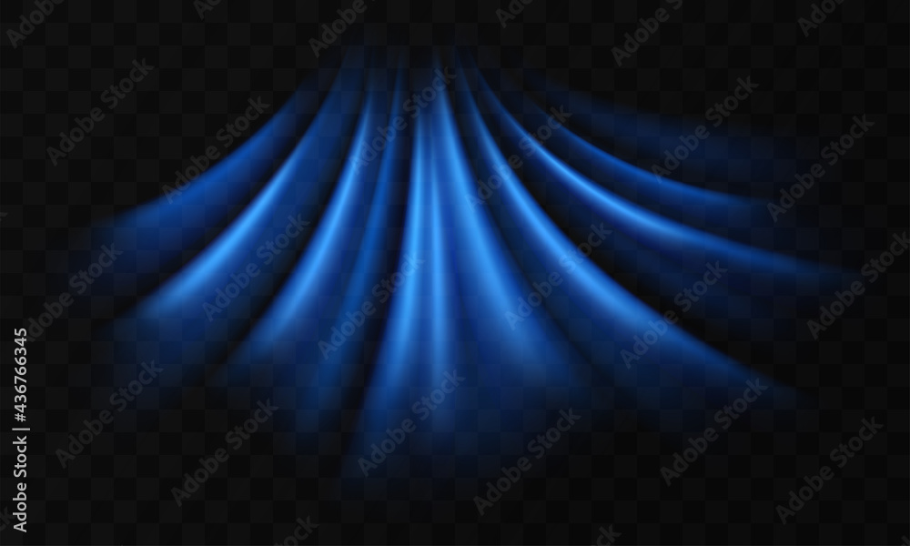 Imitation of cold air flow from conditioner. Isolated light effect with ...