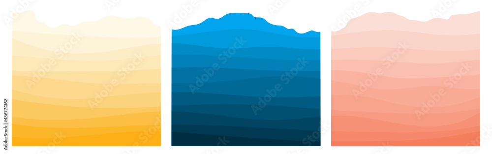 Gradient soil and rock layers set. Subsurface cross section Stock ...